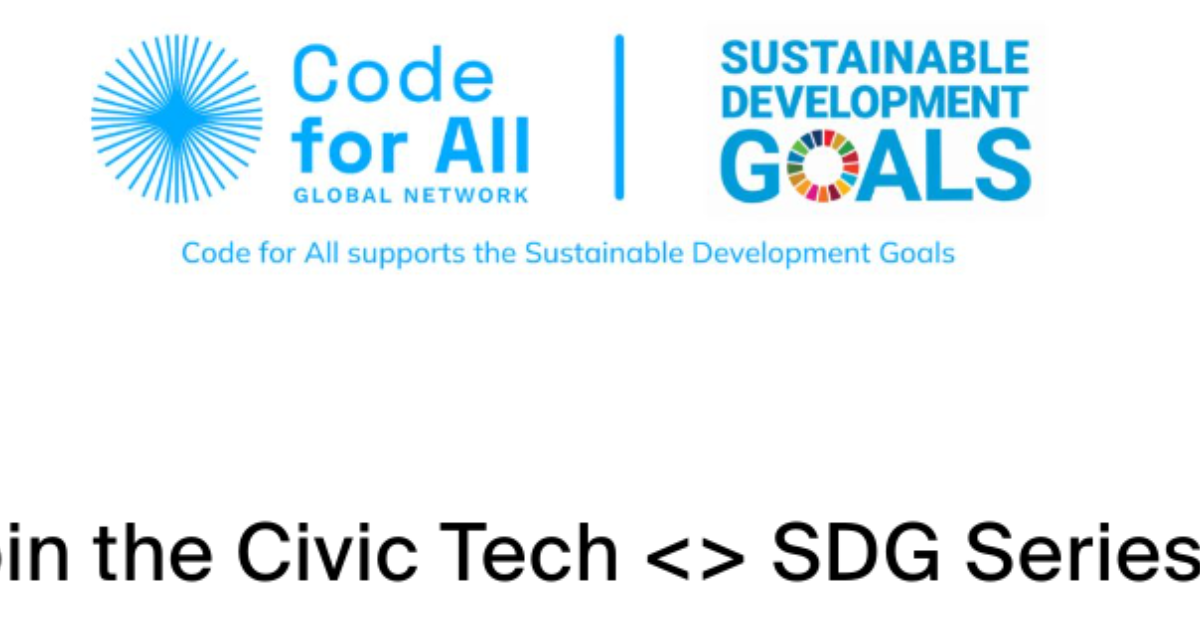 Webinar: Civic Tech & SDGs: Goal #11 Sustainable… | Code for Canada