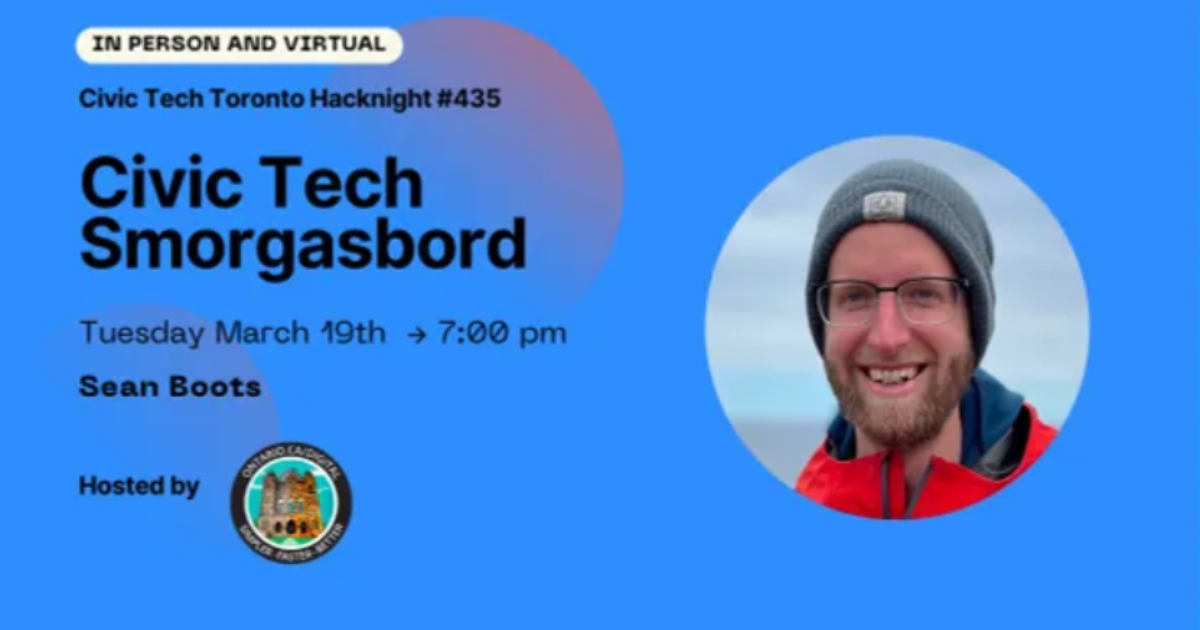 Civic Tech Toronto: Civic Hacknight #435 - Civic… | Code for Canada